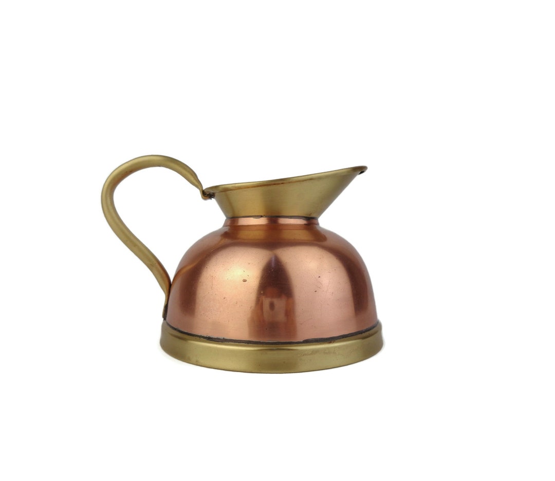 Vintage Copper Jug, Copper Brass Pitcher, Copper Watering Jug, Copper ...