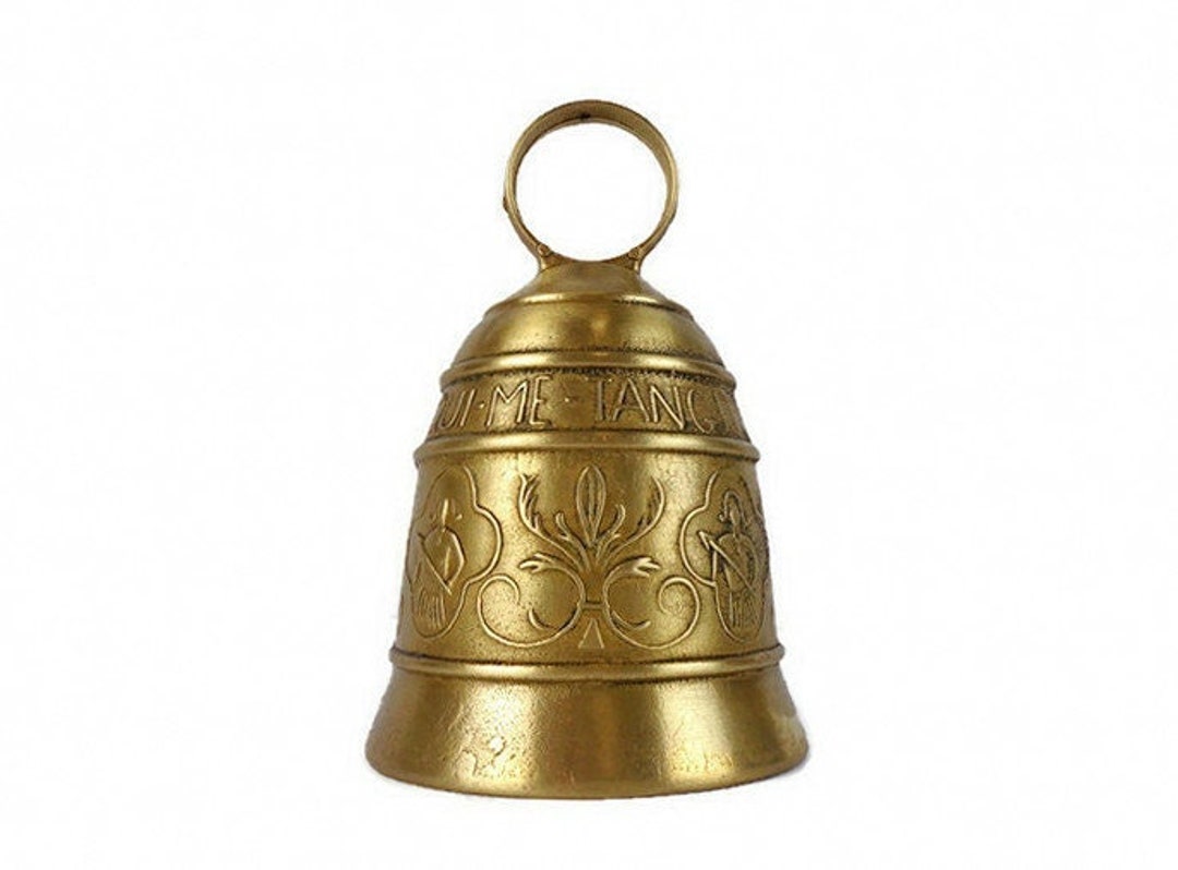 Antique Brass Bell, Large Brass Bell, Brass Temple Bell, Large Church ...