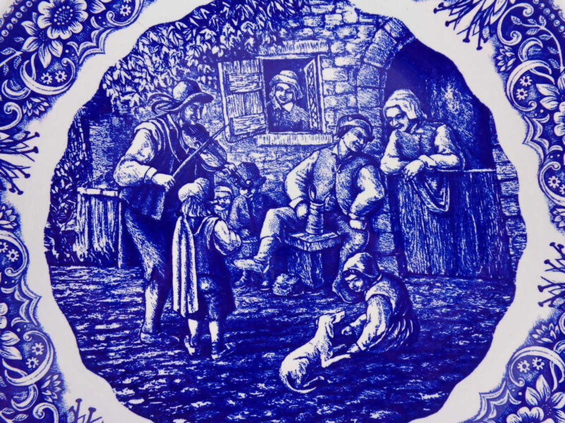 Royal Sphinx Boch Delfts Wall Plate Large Delft Boch Ceramic | Etsy