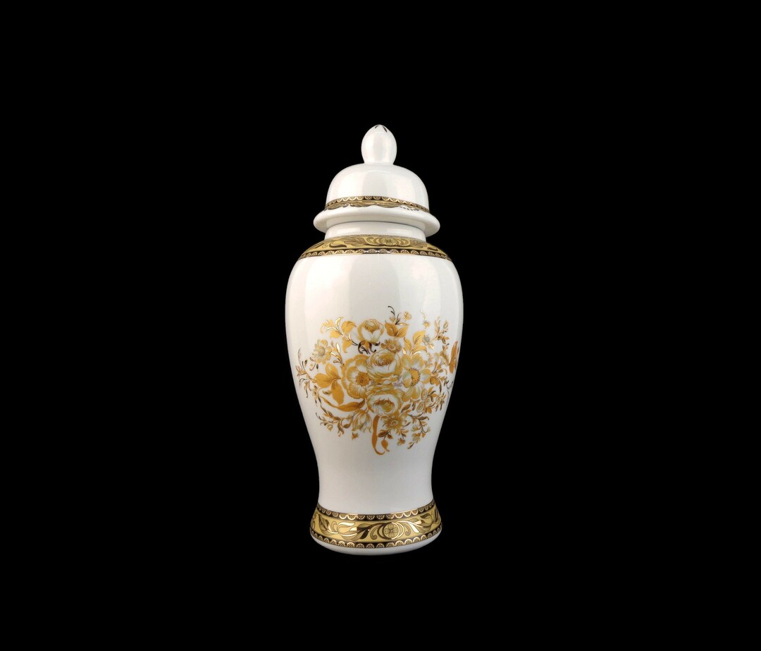 Vintage Ceramic Urn, Handpainted Ceramic Urn - Etsy