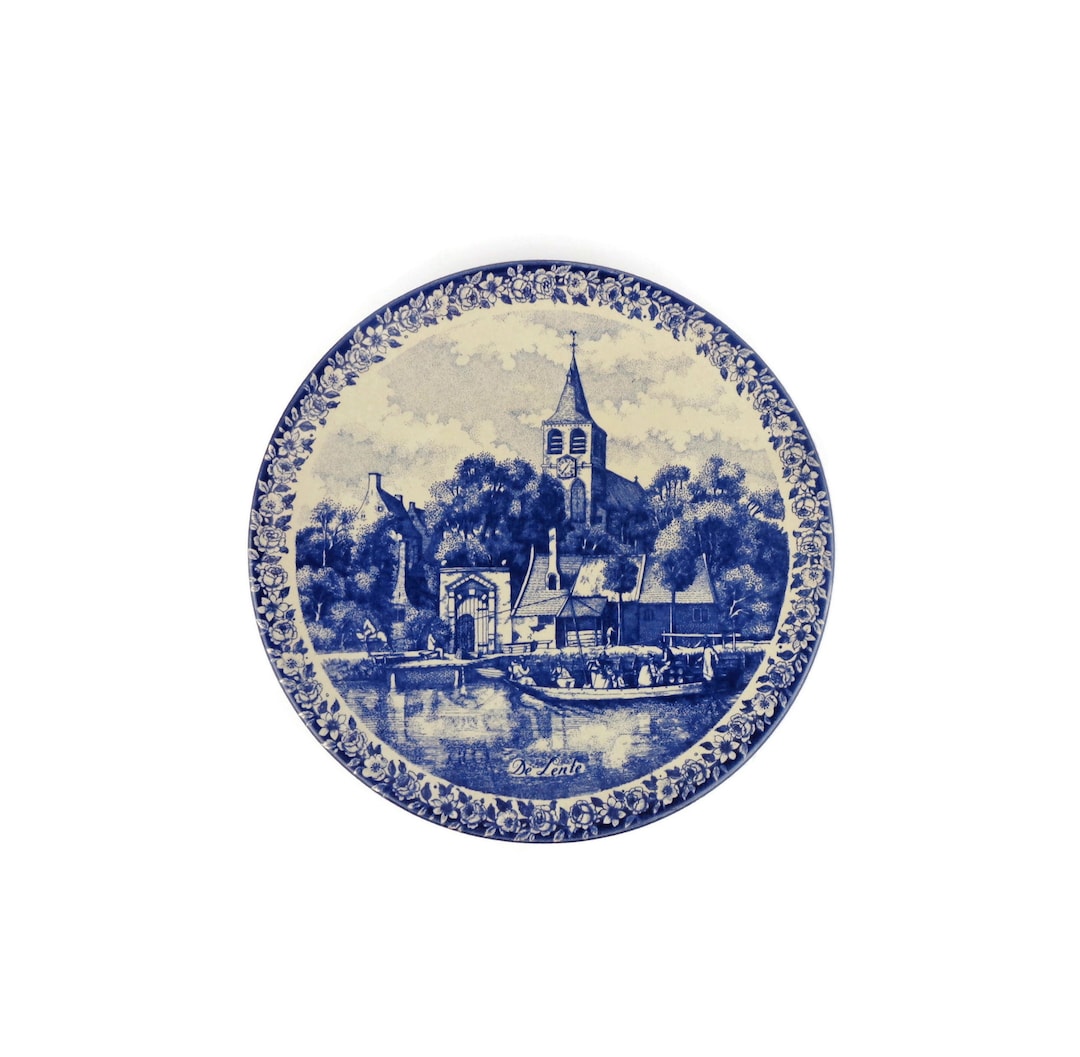 Delft Chemkefa Wall Plate, Rare Delft Plate, De Lente Delft Plate ...