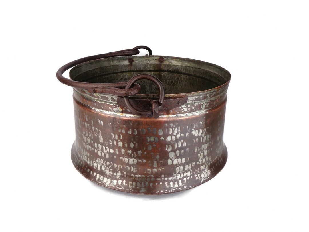 19th Century Copper Cauldron, Antique Fireplace Decor, 1800s Solid ...