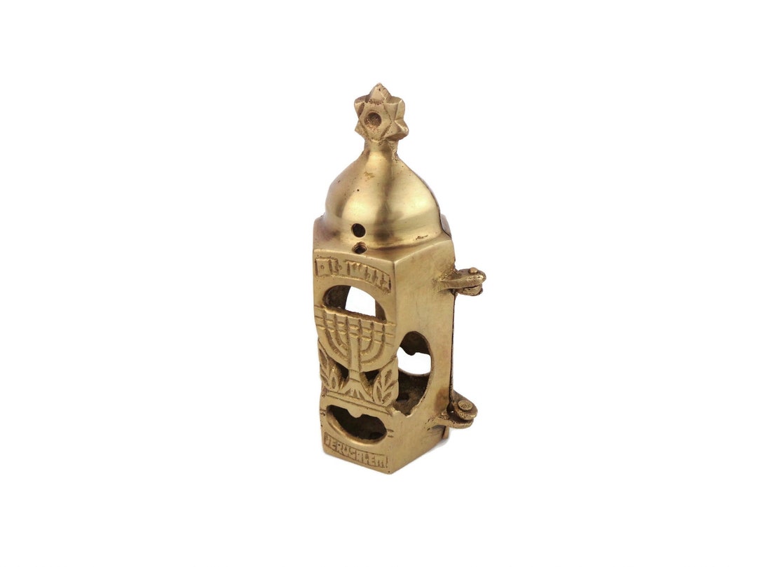 Jewish Judaica Torah Brass Scroll Case, Antique Menorah Brass Scroll ...