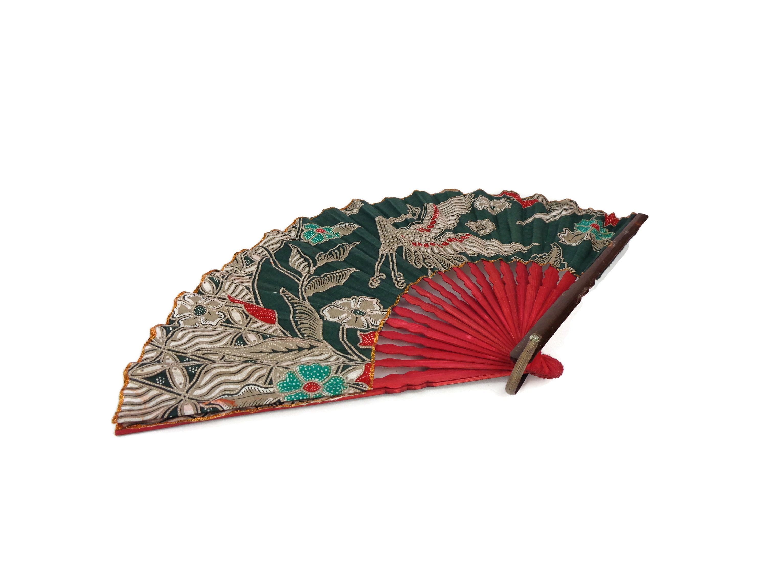 Vintage Bamboo Fan Handmade Bamboo Fan Asian Bamboo Fan - Etsy