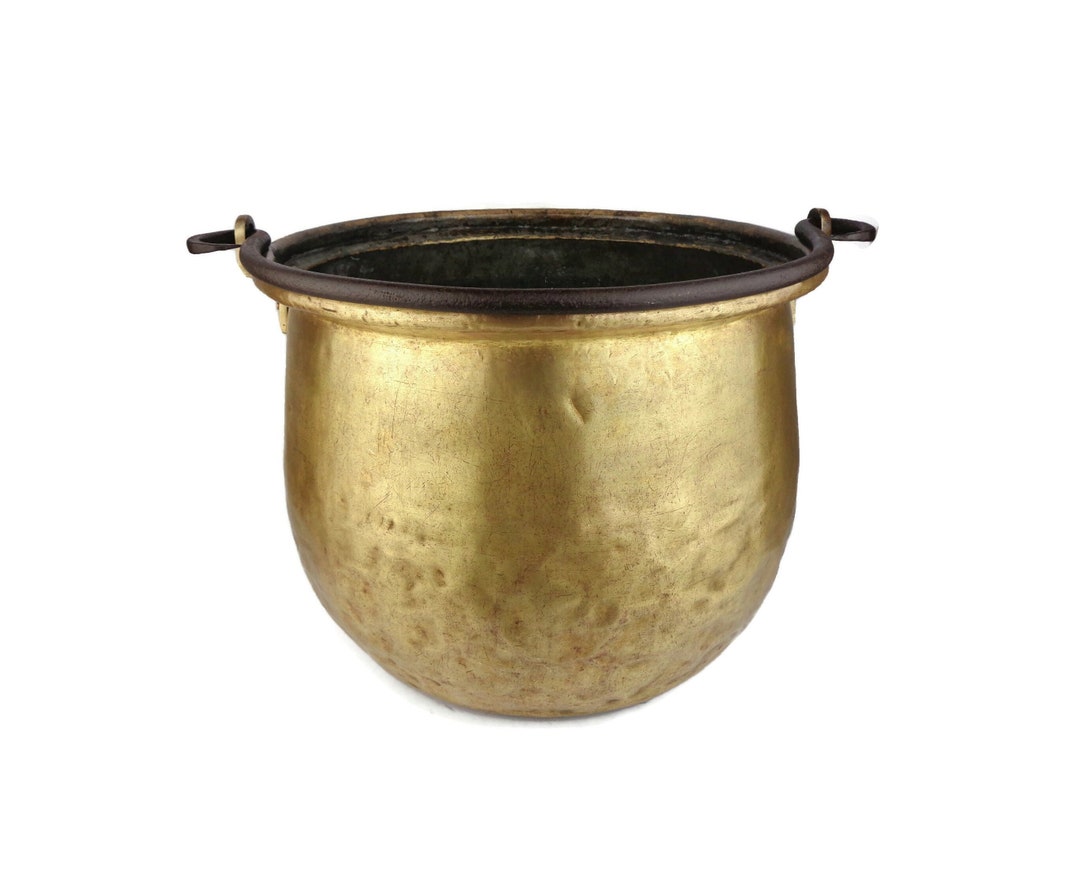 Antique Brass Cauldron, Large Brass Cauldron, Handmade Brass Cauldron ...