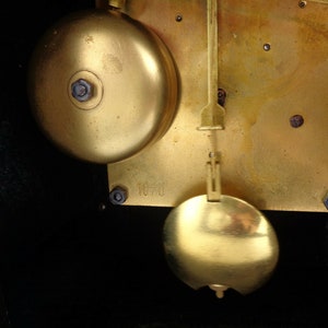 Antique Mantel Clock, Art Nouveau Mantel Clock, Black Hochler Clock ...