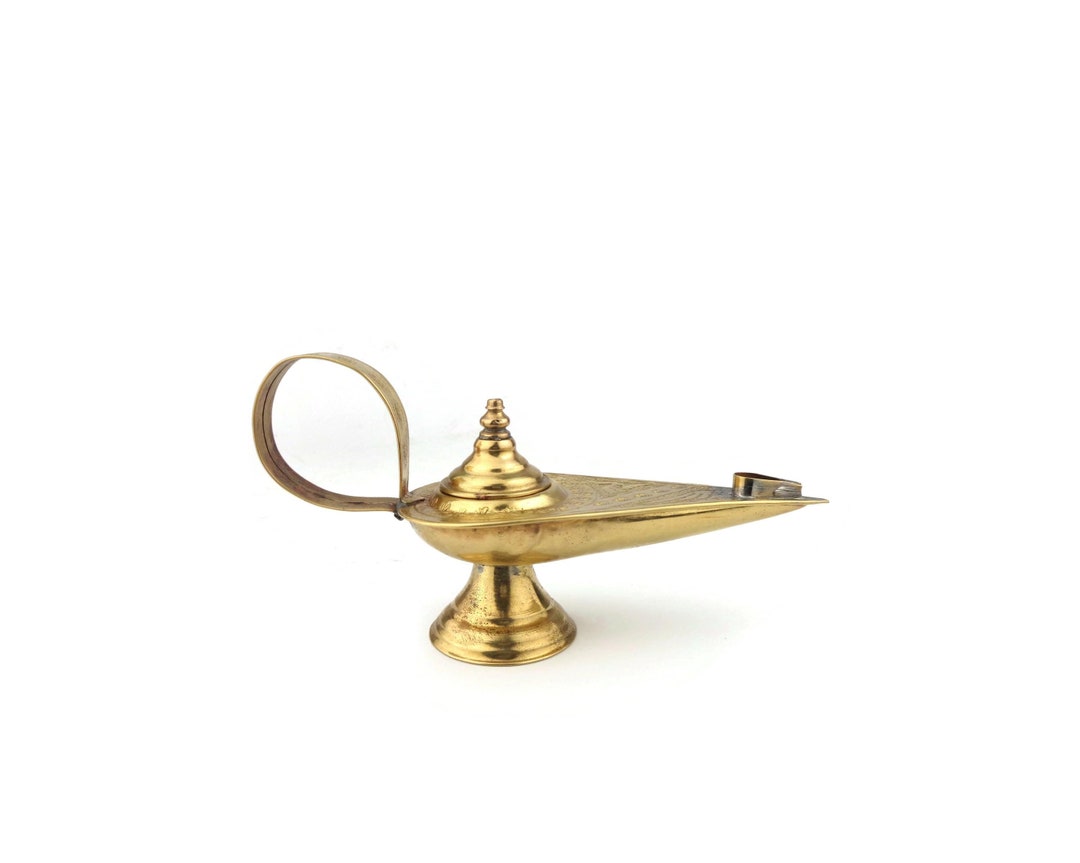 Antique Aladdin Lamp, Hand Engraved Aladdin Lamp, Brass Aladdin Lamp - Etsy