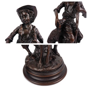 Mario Pegoraro Statues Woman and Man With Sheep, Pair Statues Mario ...