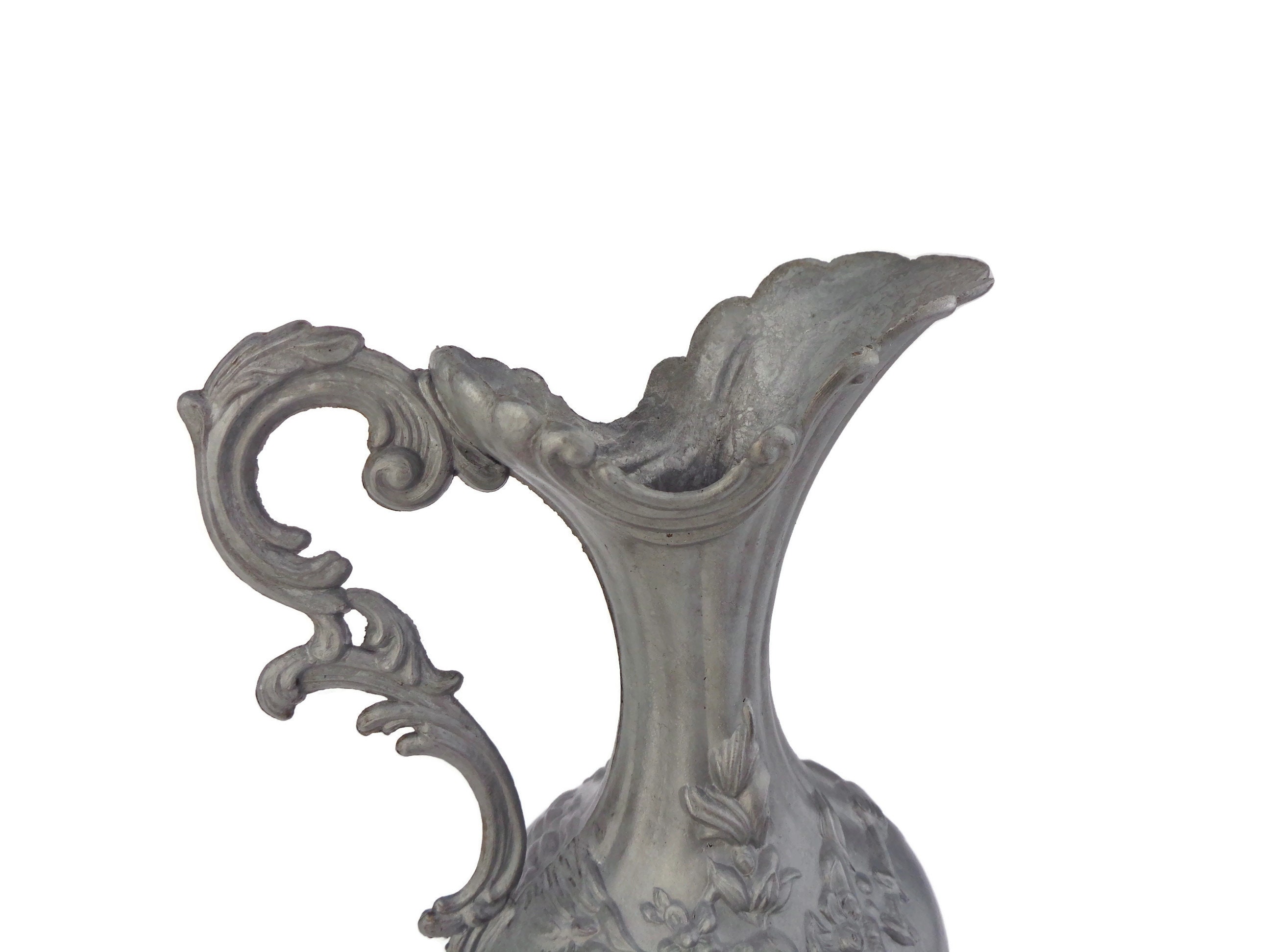 Antique Etain Pitcher, Pewter Amphora Vase - Etsy