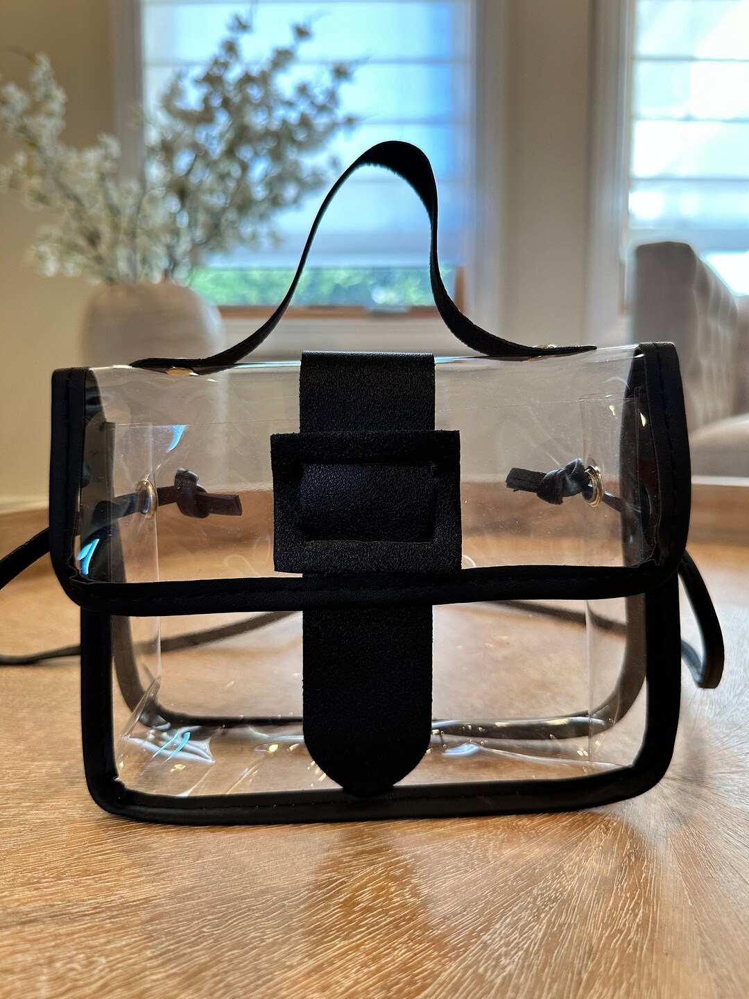 Clear Square Purse Small Clear Shoulder Purse Stadium / Concert ...