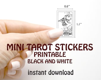 PRINTABLE Tarot Stickers Tarot Journaling Instant Download | Etsy