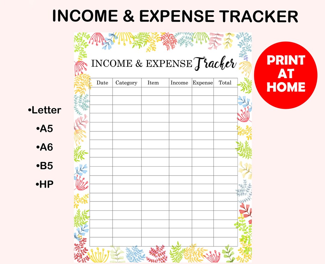 Financial Planner Income/expense Tracker, Initiative Tracker, Budget ...