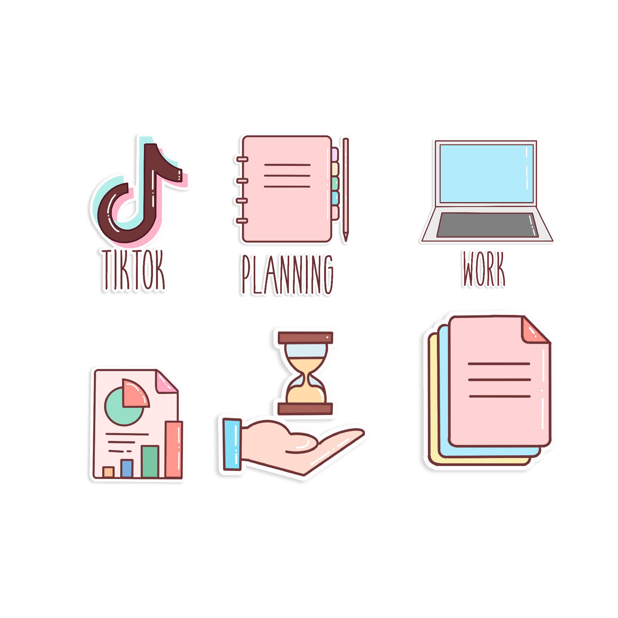 Office Digital Stickers Office Job Stickers Pre-cropped - Etsy