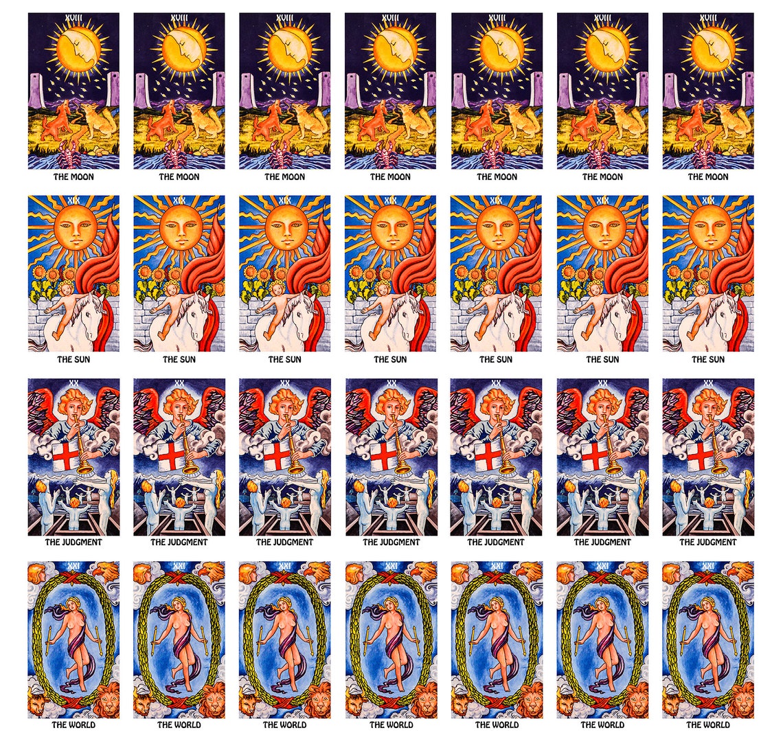 PRINTABLE Tarot Stickers Tarot Journaling Instant Download | Etsy