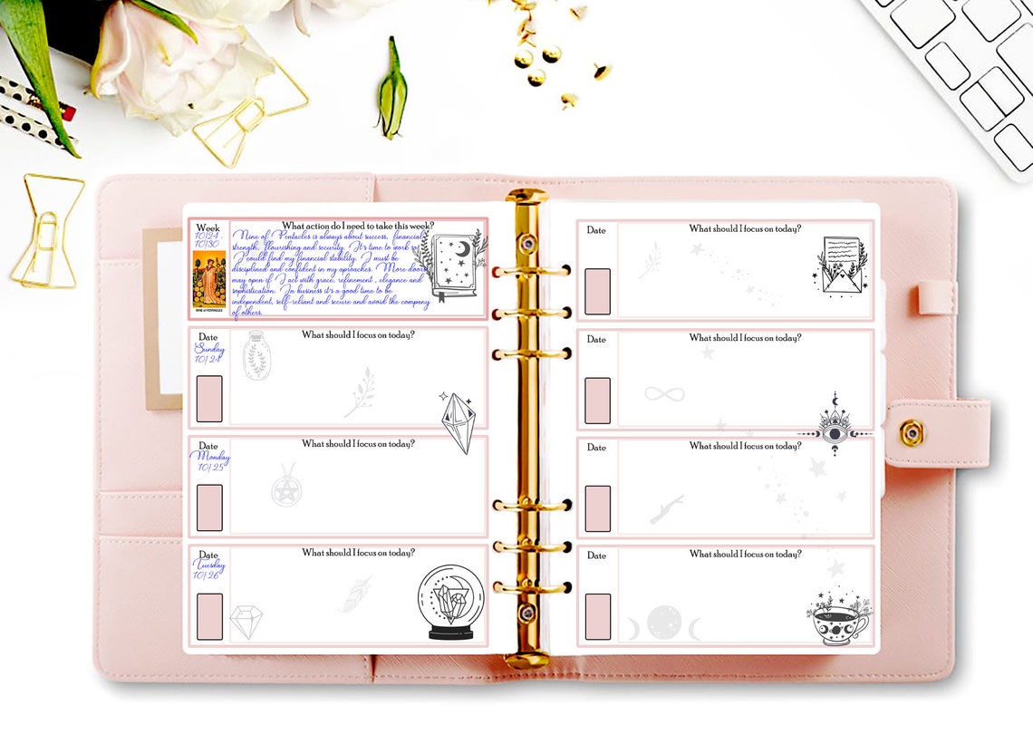 Tarot Planner Printable, Manifest Your Dreams, Law of Attraction ...