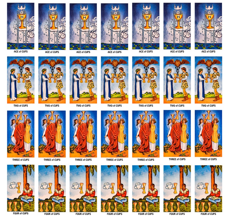 PRINTABLE Tarot Stickers Tarot Journaling Instant Download | Etsy