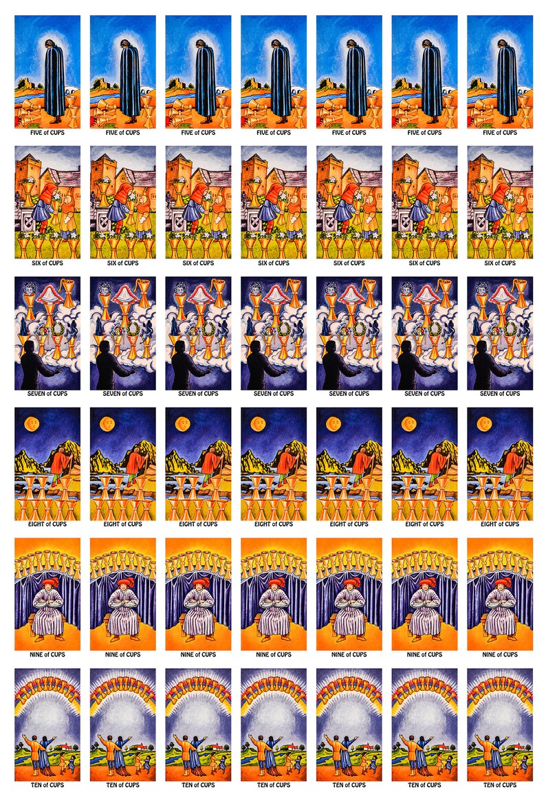 PRINTABLE Tarot Stickers Tarot Journaling Instant Download | Etsy