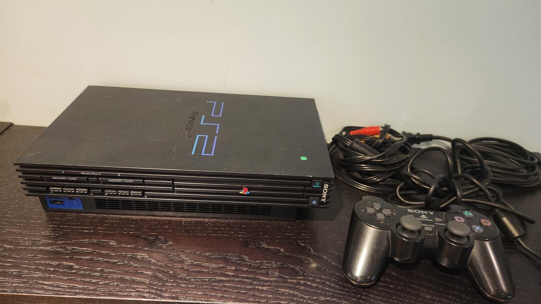 Sony Playstation 2 PS2 FAT Console. W/all Cables, and 1 Dualshock 2 ...