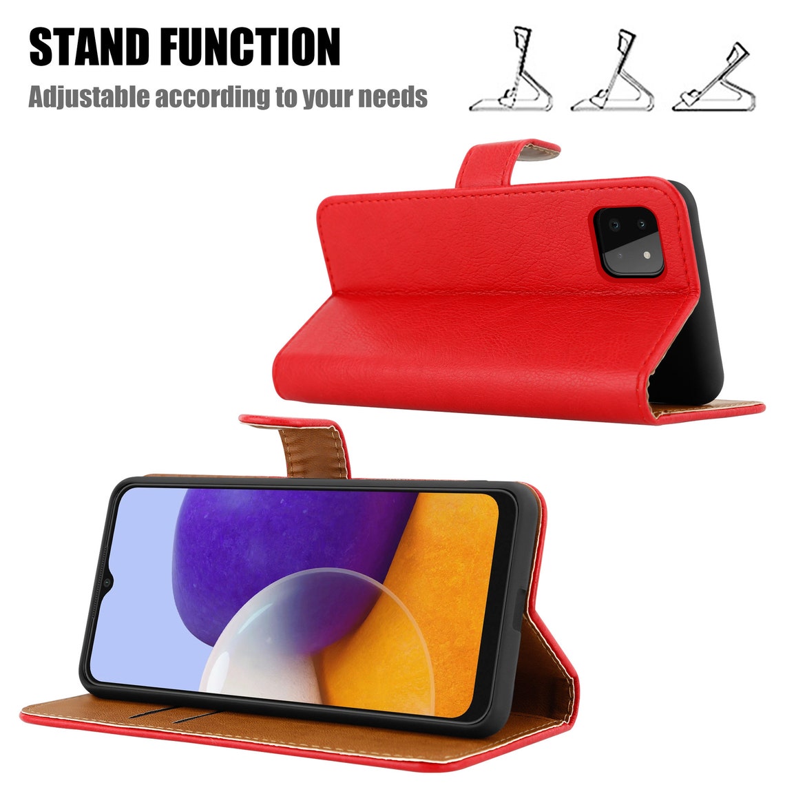 For Samsung Galaxy A22 5G Case 6.6 Leather Flip Magnetic | Etsy