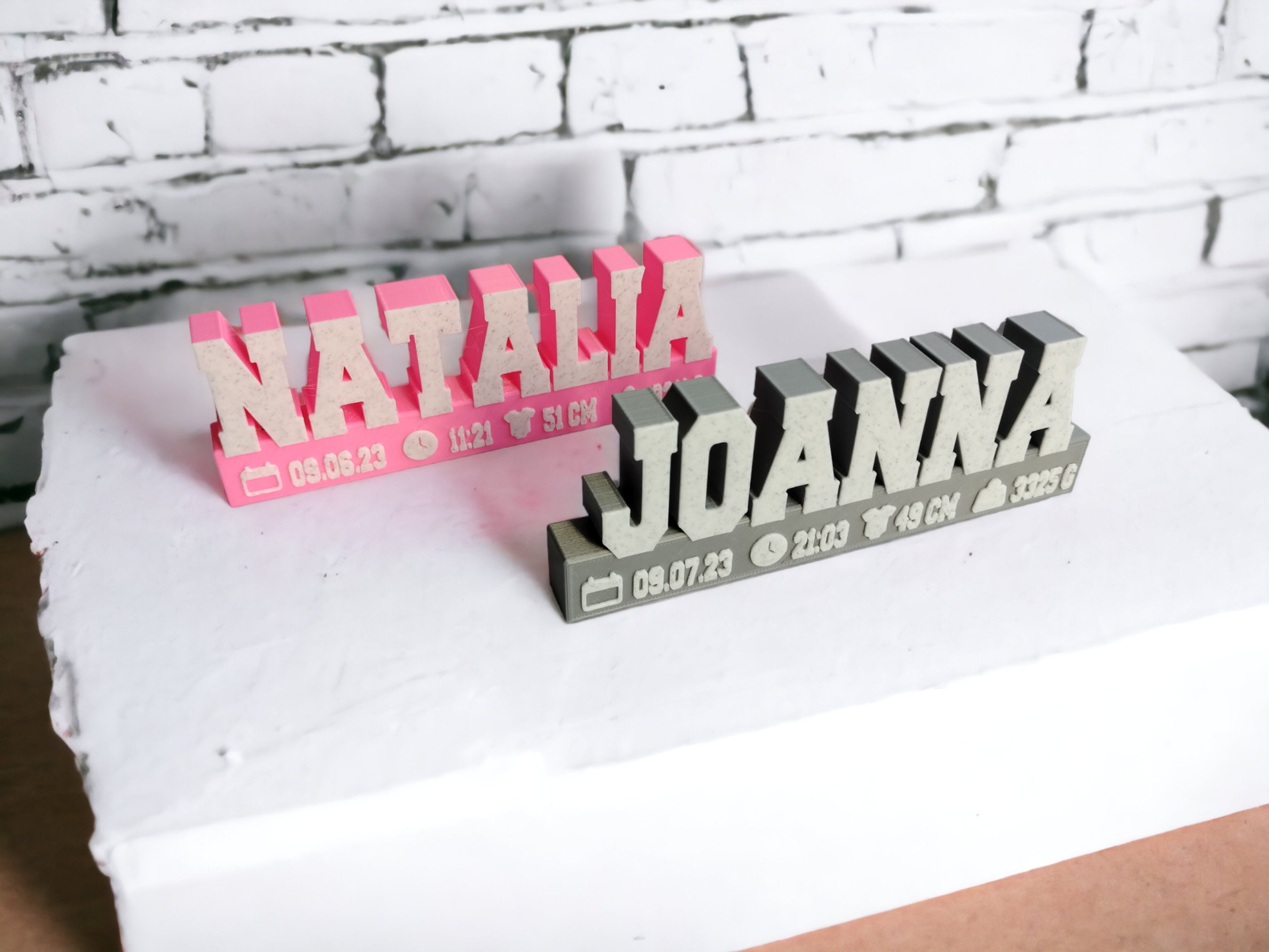 Custom 3D Print File Personalized Newborn Gift With Birth - Etsy