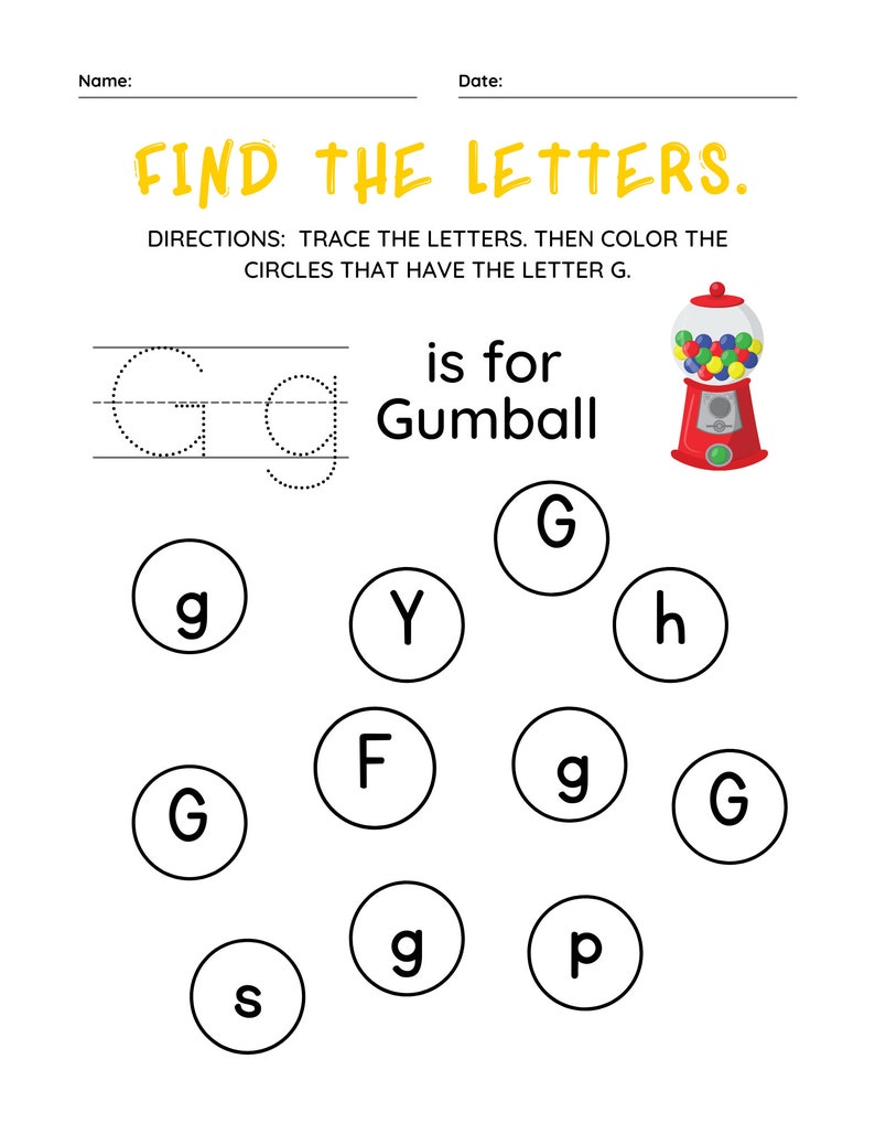 Find the Letters - Etsy