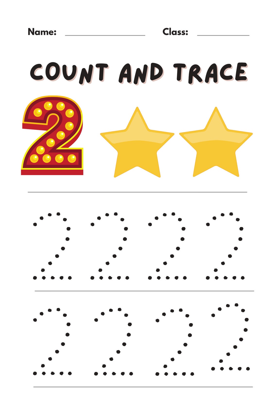Number Tracing and Counting - Etsy