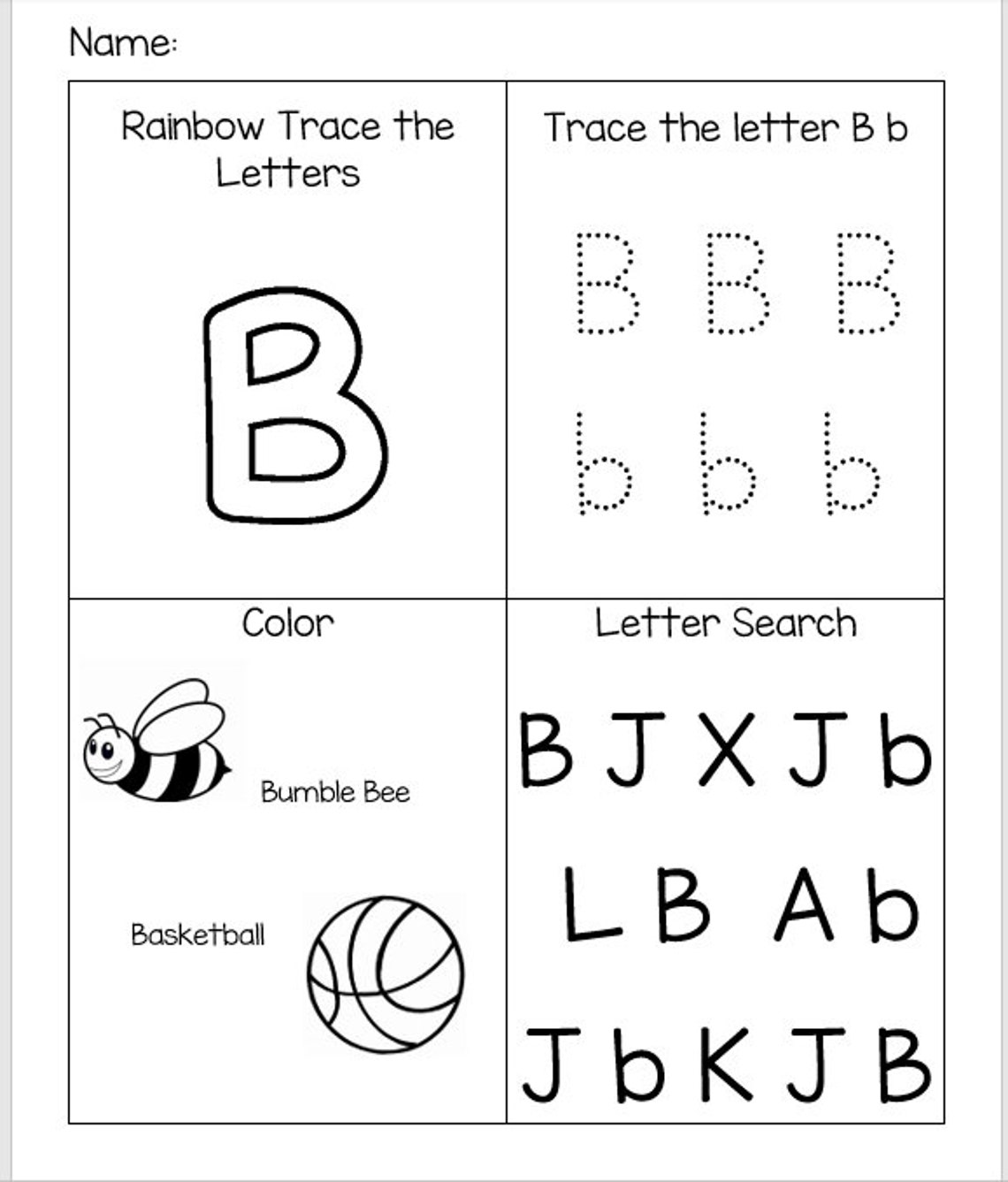 Letter Recognition Packet - Etsy