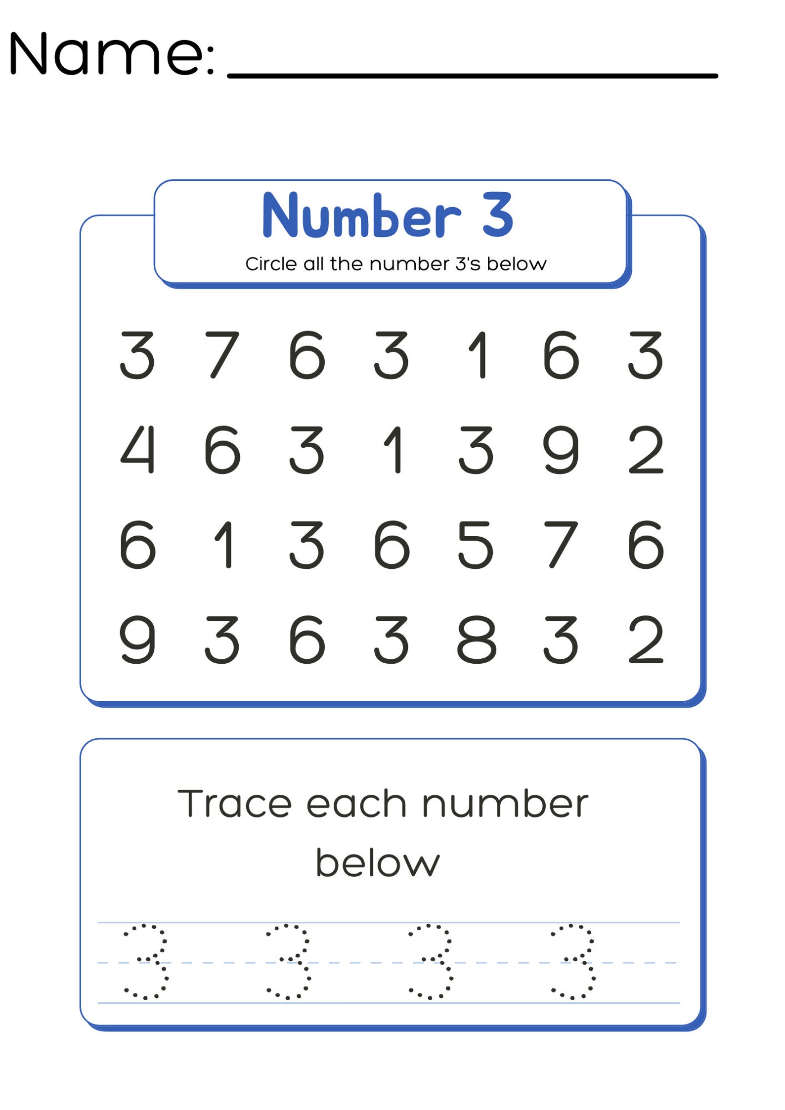 Identifying Numbers - Etsy