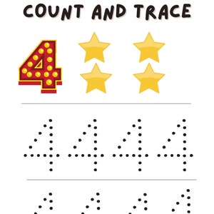 Number Tracing and Counting - Etsy