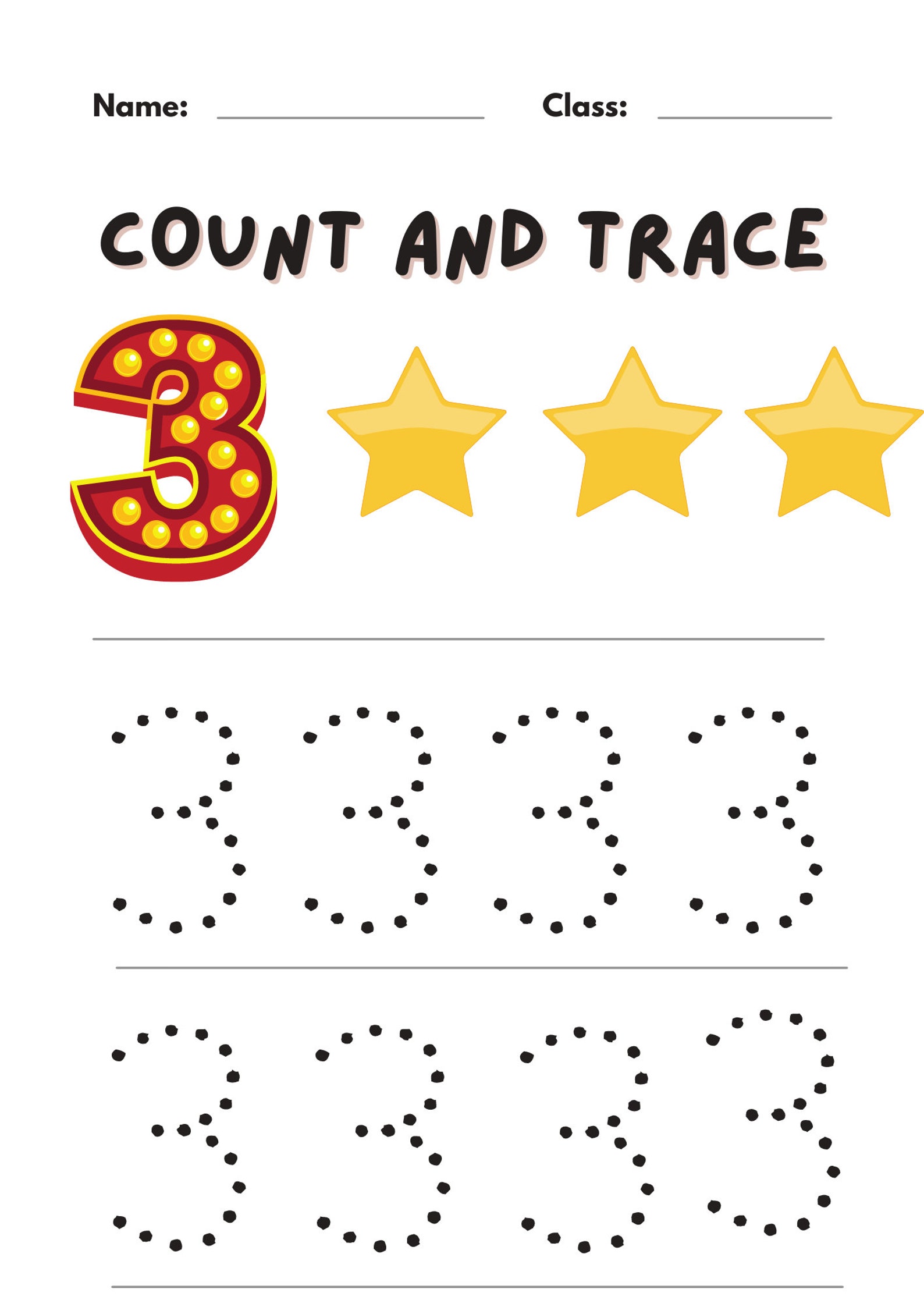 Number Tracing and Counting - Etsy