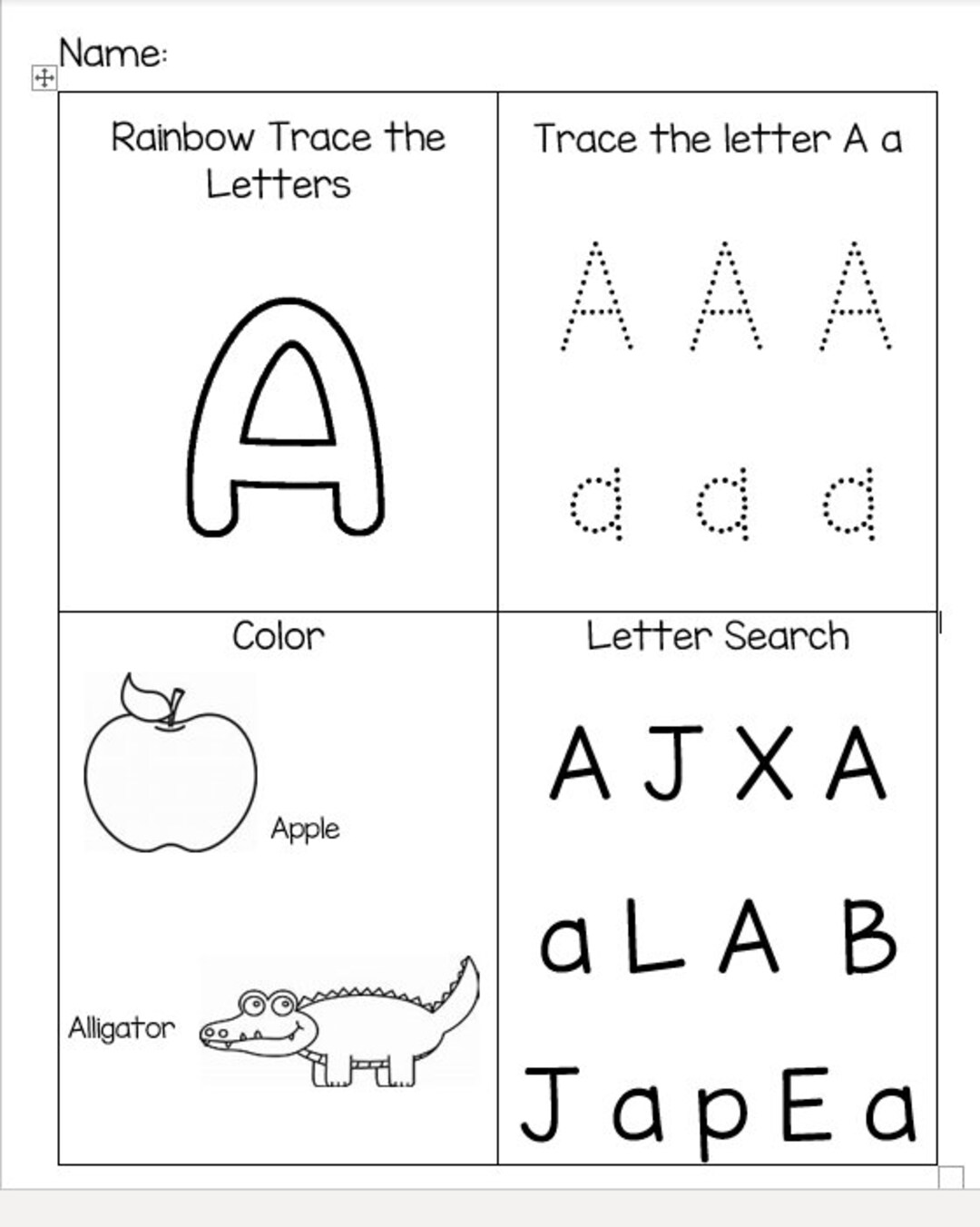 Letter Recognition Packet - Etsy