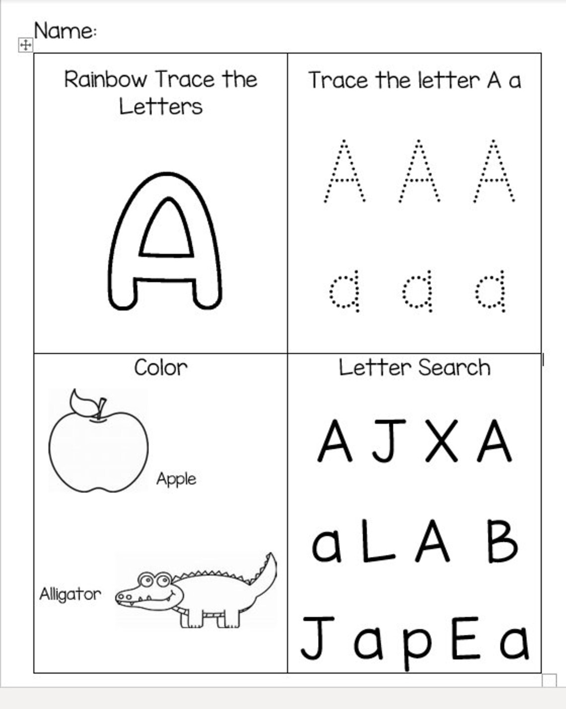 Letter Recognition Packet - Etsy