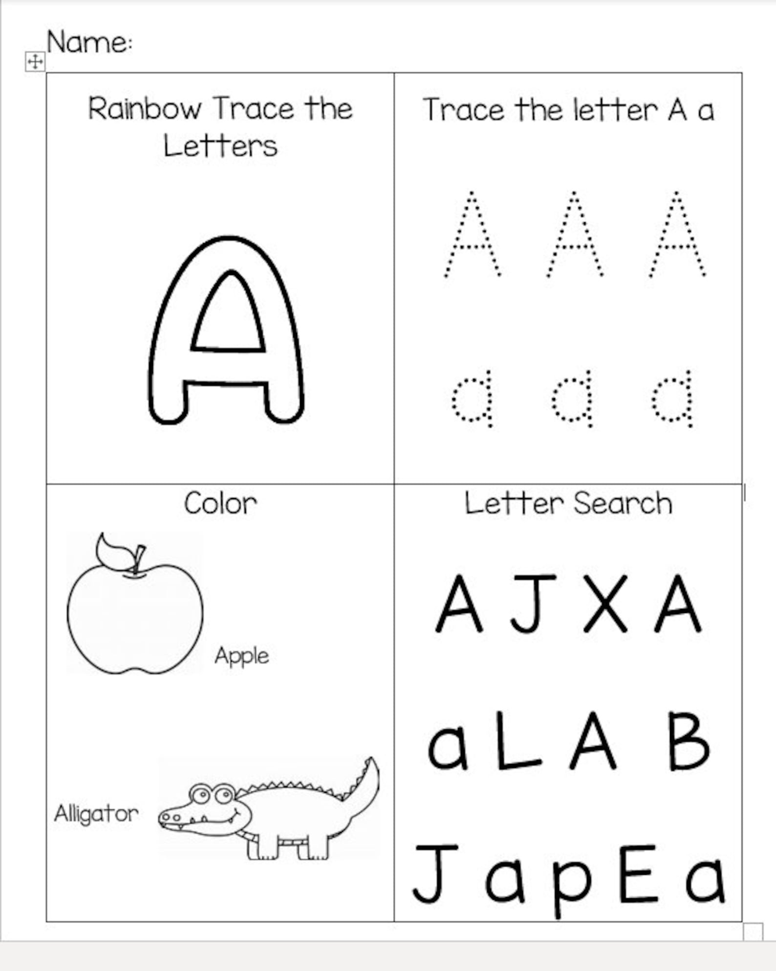 Letter Recognition Packet - Etsy