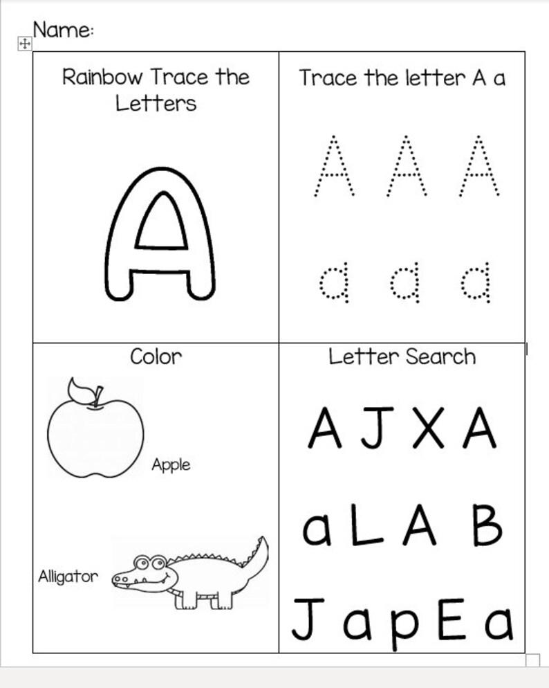 Letter Recognition Packet - Etsy