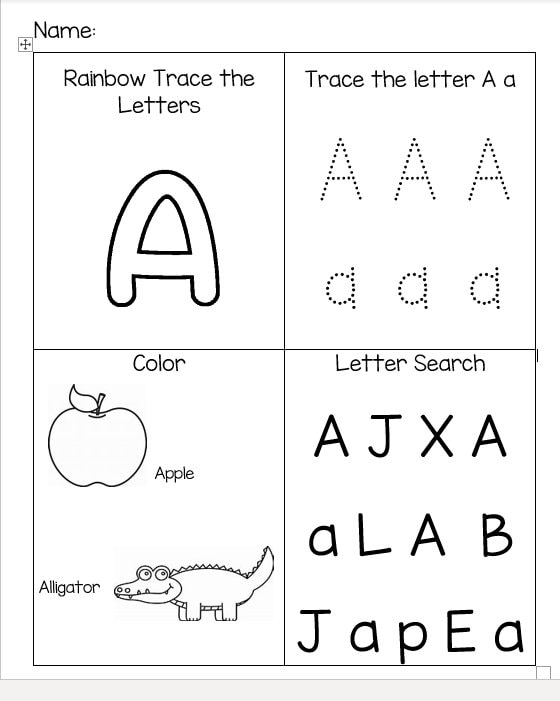 Letter Recognition Packet - Etsy