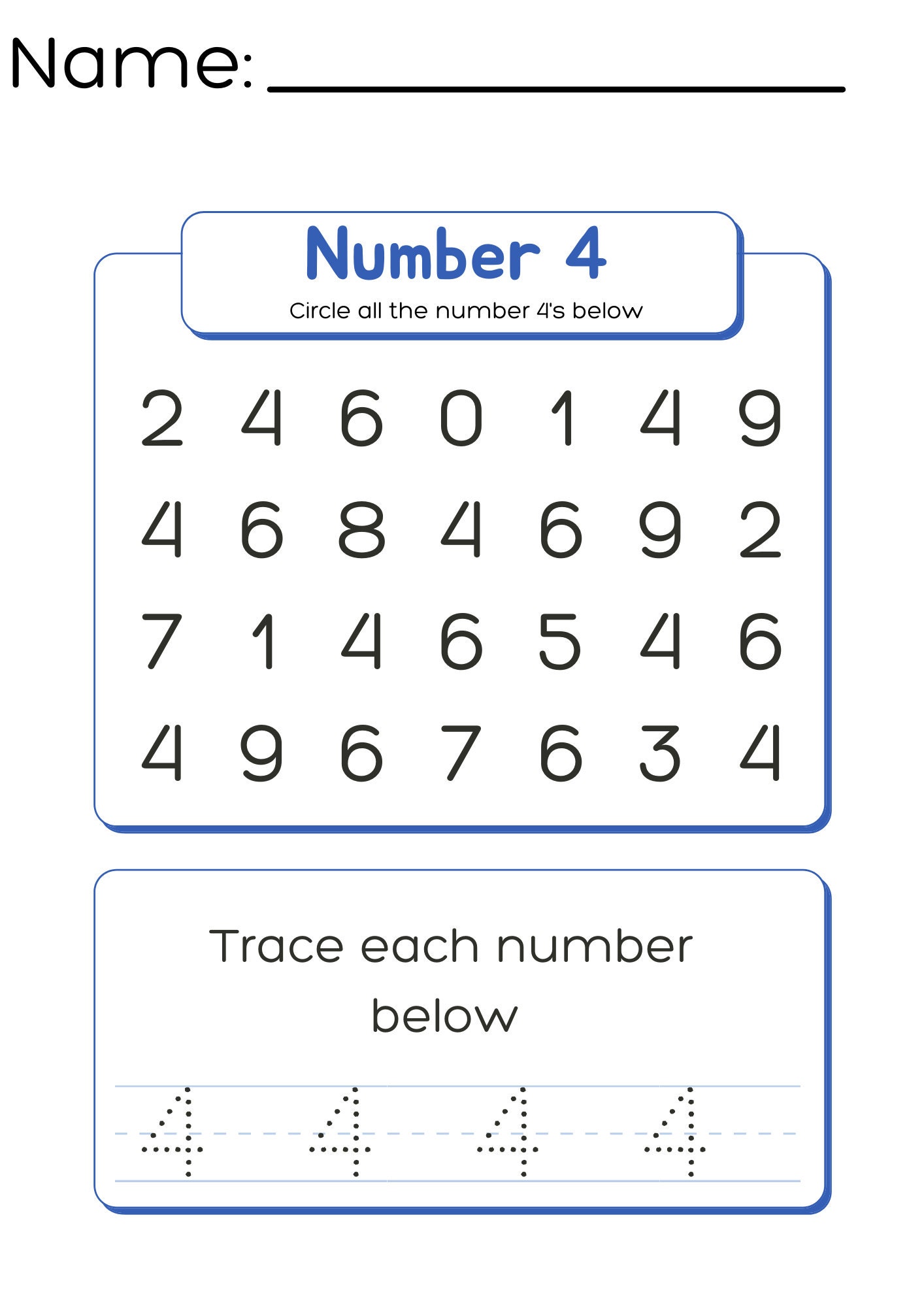 Identifying Numbers - Etsy