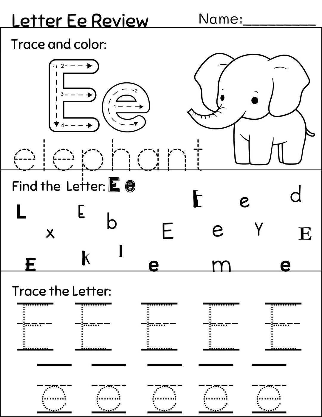 Letter Review Packet - Etsy