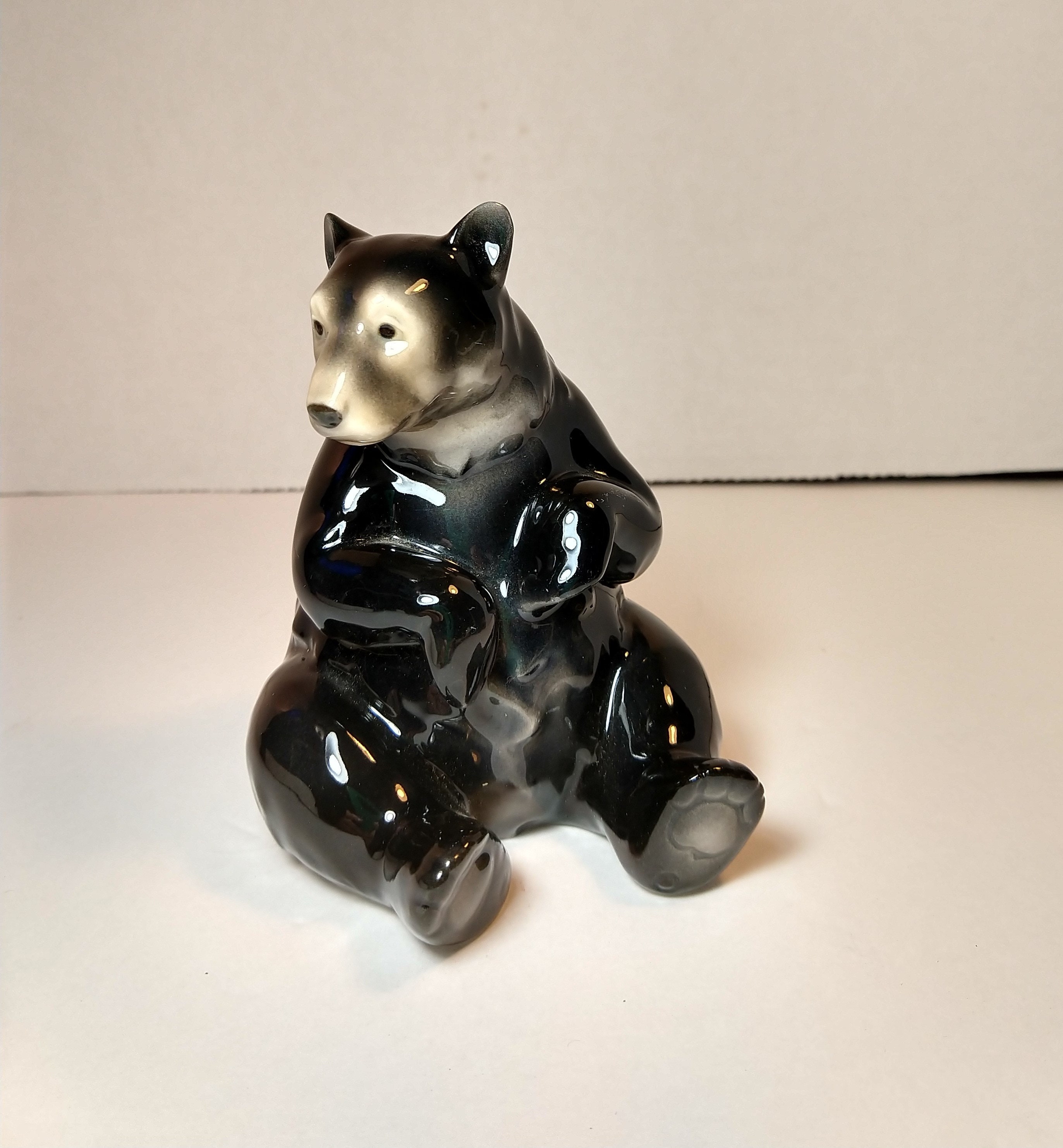 Black Bear Figurines, Porcelain Bears, Set of 3 Bears - Etsy