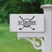 Wreath Personalized Gold Mailbox Decal, Custom Mailbox Decal, Mailbox ...