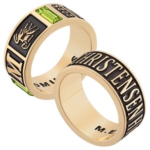 Men's Personalized Class Ring Band. Customized Ring. Highschool Ring ...