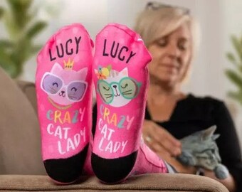 Crazy Cat Lady Socks - Etsy