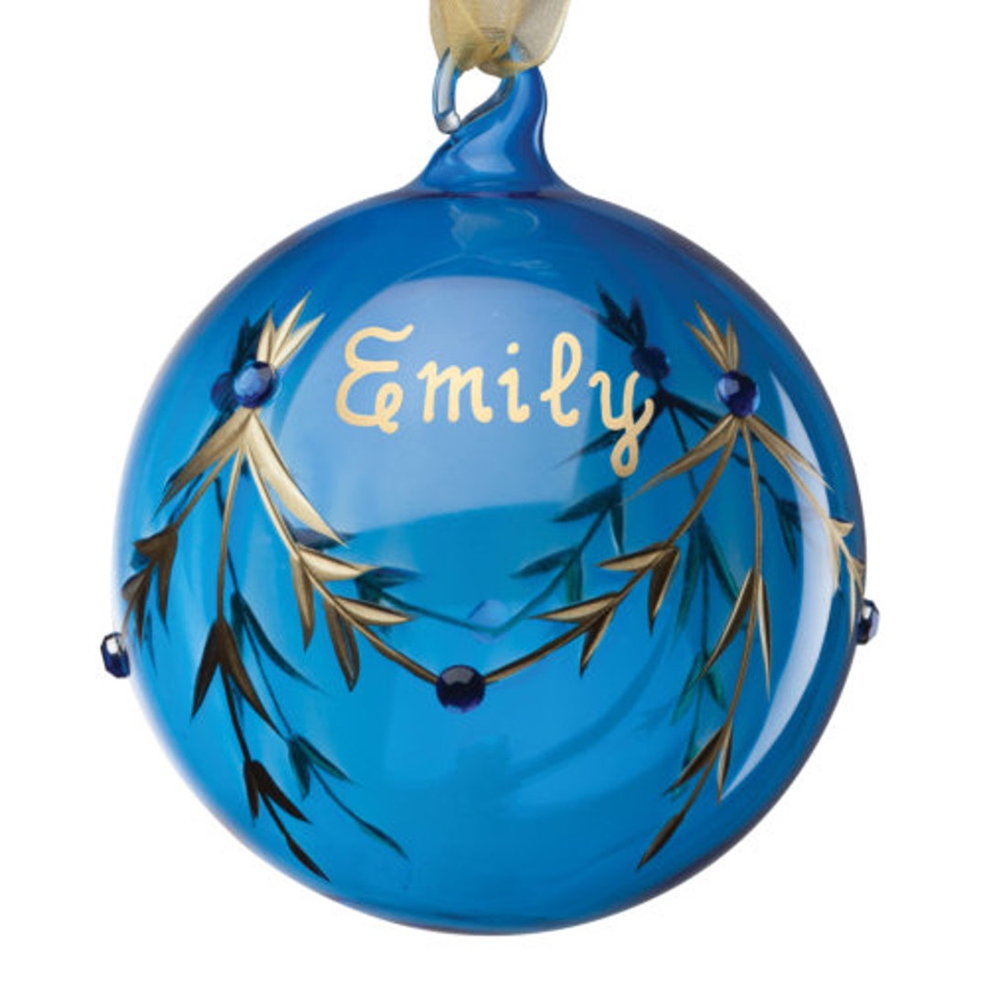 December Personalized Birthstone Ornament, Personalized Christmas ...