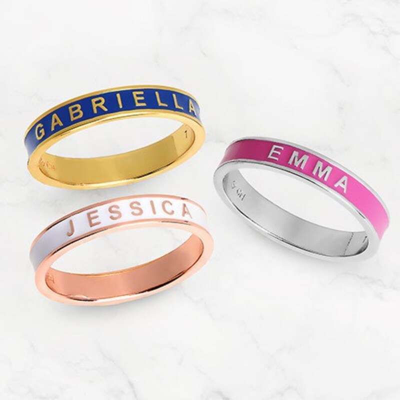 Enamel Ring - Etsy