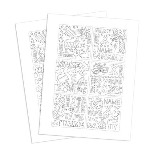 Color Your Own Sticker Girl Personalized Sticker Set DIY - Etsy