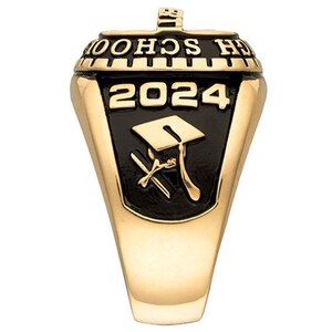 Men's Class Ring Gold Traditional Class Ring,customized Men's Class ...