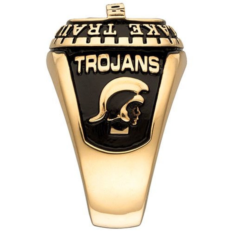 Men's Class Ring Gold Traditional Class Ringcustomized - Etsy