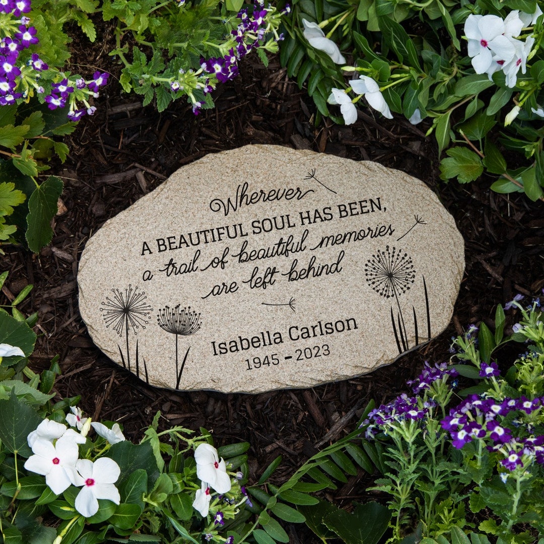 Memorial Garden Stone, Remembrance Gift, Wherever A Beautiful Soul Has ...