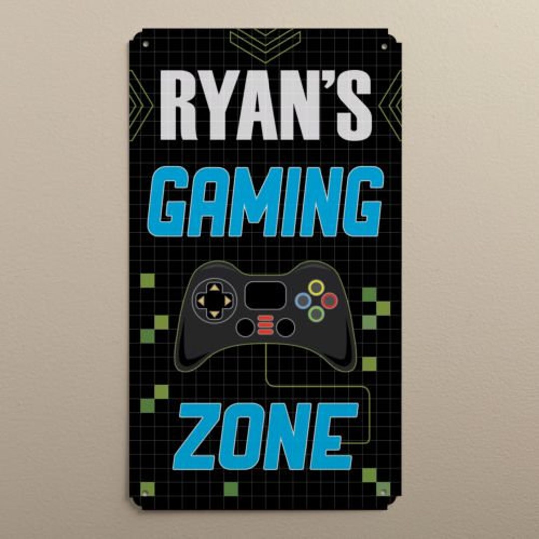 Gamer Life Personalized Sign, Game Console Door Sign, Gamer Room Decor ...