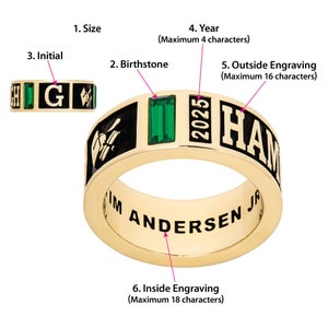 Men's CELEBRIUM™ Silver Plate Band Birthstone Class Ring, Personalized ...