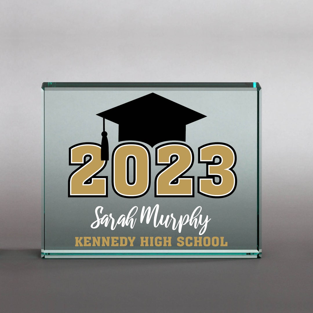 Graduation Cap Personalized Glass Keepsake, Glass Keepsake Box ...